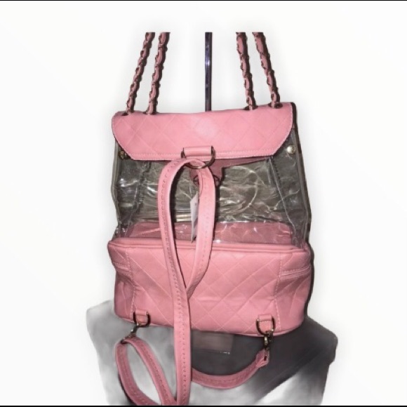 Trendy boutique | Bags | Clear Backpack Pink | Poshmark